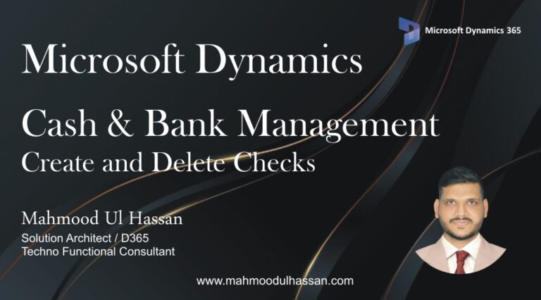 Microsoft Dynamics 365 Cash & Bank Management – Create and Delete ...
