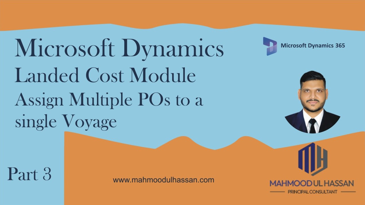 Add Multiple Purchase Orders in a Single Voyage – Landed Cost Module ...