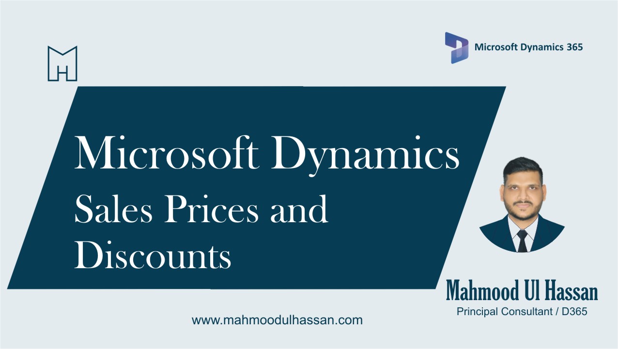 Microsoft Dynamics D365-Retail Sales Prices and Discounts – Mahmood Ul ...