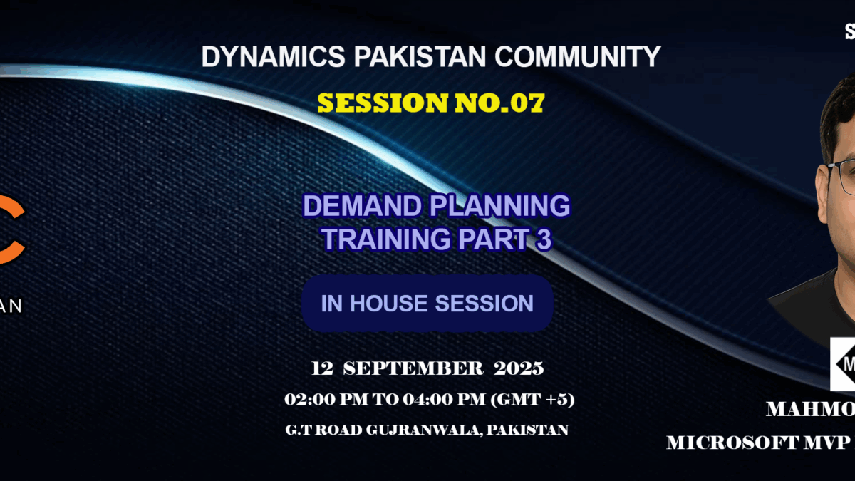 Advanced Demand Forecasting and Planning in Microsoft Dynamics 365 – Mahmood Ul Hassan